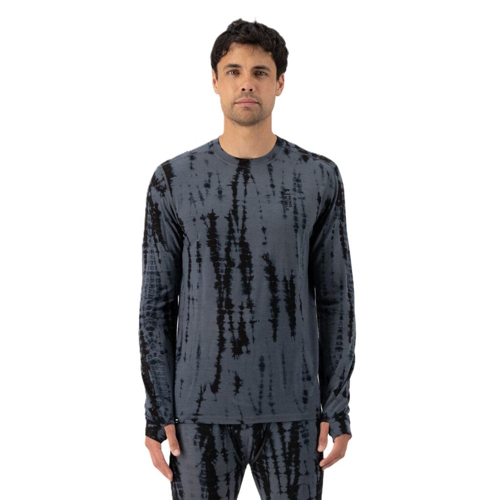 Mons Royale Cascade Merino Long Sleeve Men's - Grey Tie Dye | Gnomes ...
