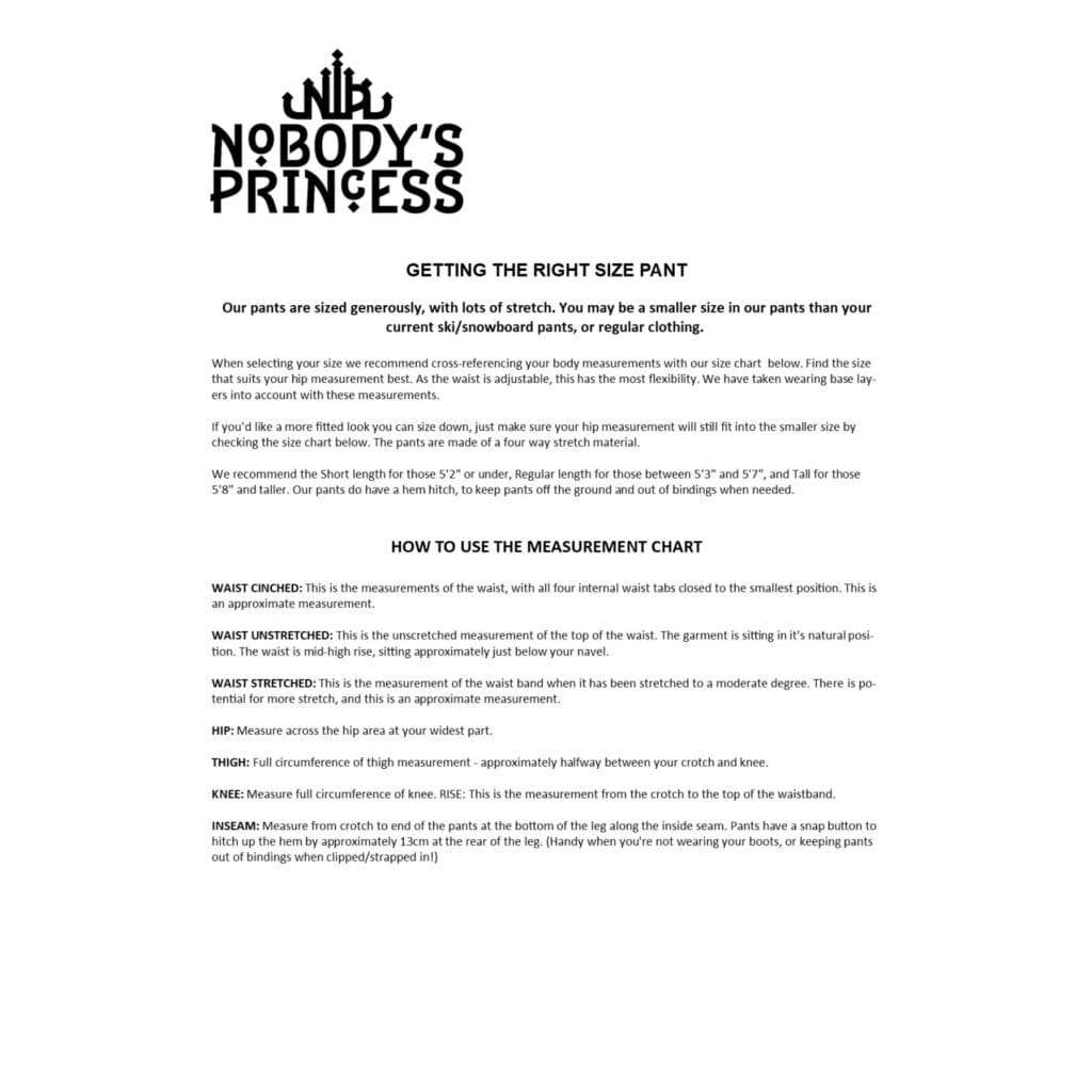 Nobody's Princess Zali Pant - Aqua (Regular Leg) | gnomes [the ski experts]